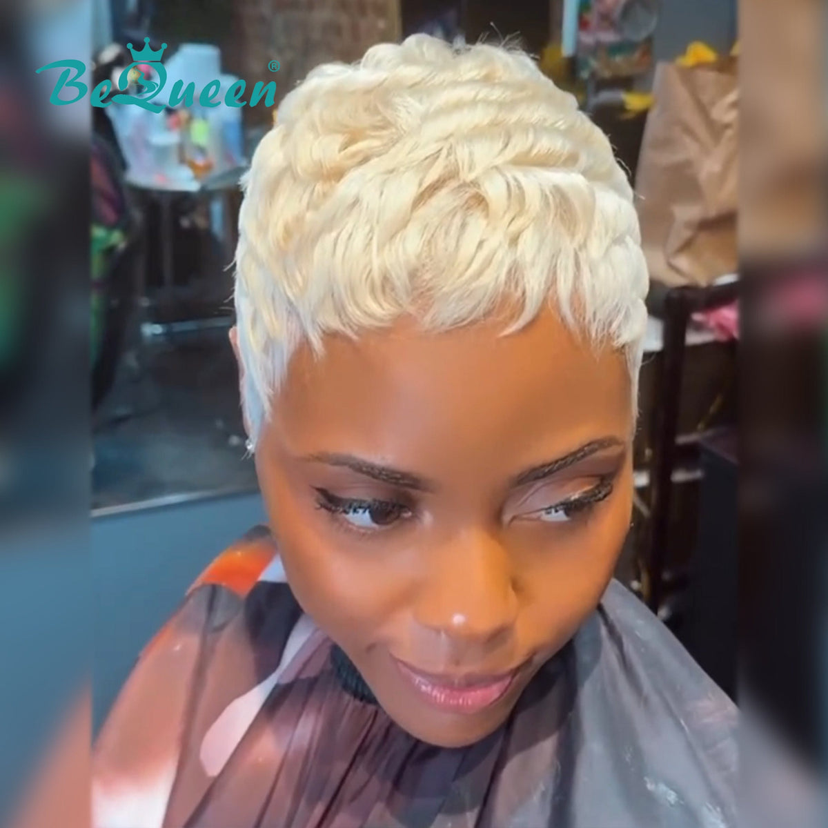 Bequeen Honey Blonde Pixie Wig – BeQueen Wig