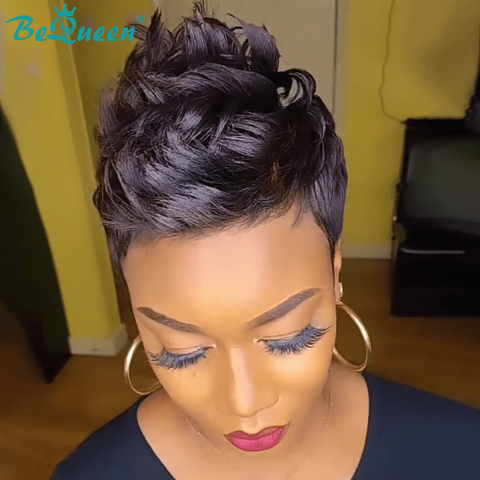 Bequeen Pixie Cut 100% Human Hair Full Lace Wig – BeQueen Wig