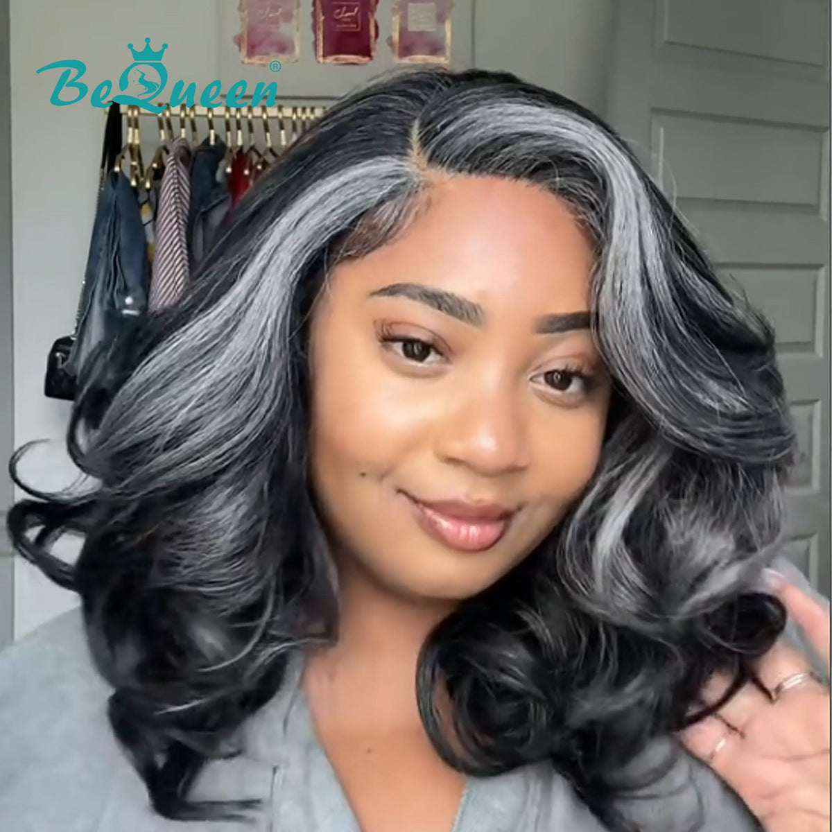 Bequeen Salt and pepper Fashion Wig – BeQueen Wig