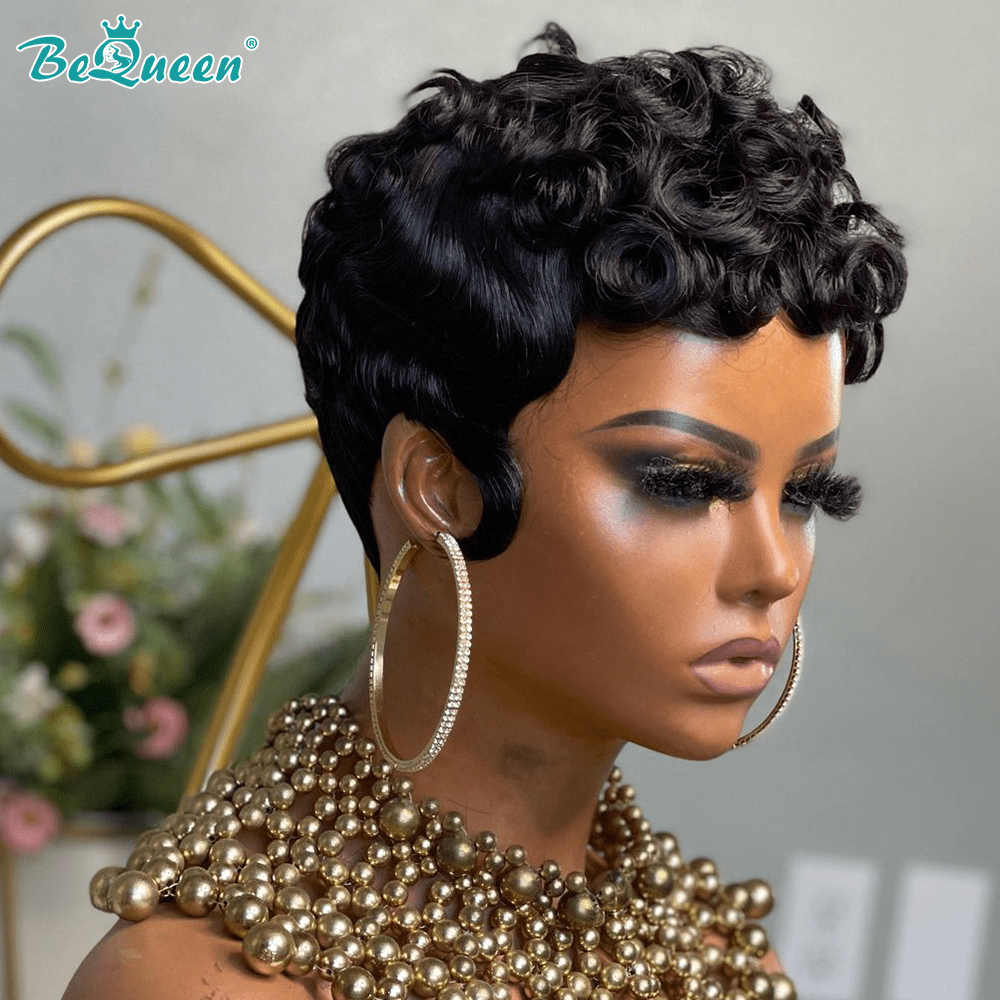 Bequeen Finger Wave Machine Made Pixie Cut Sexy Wig – BeQueen Wig