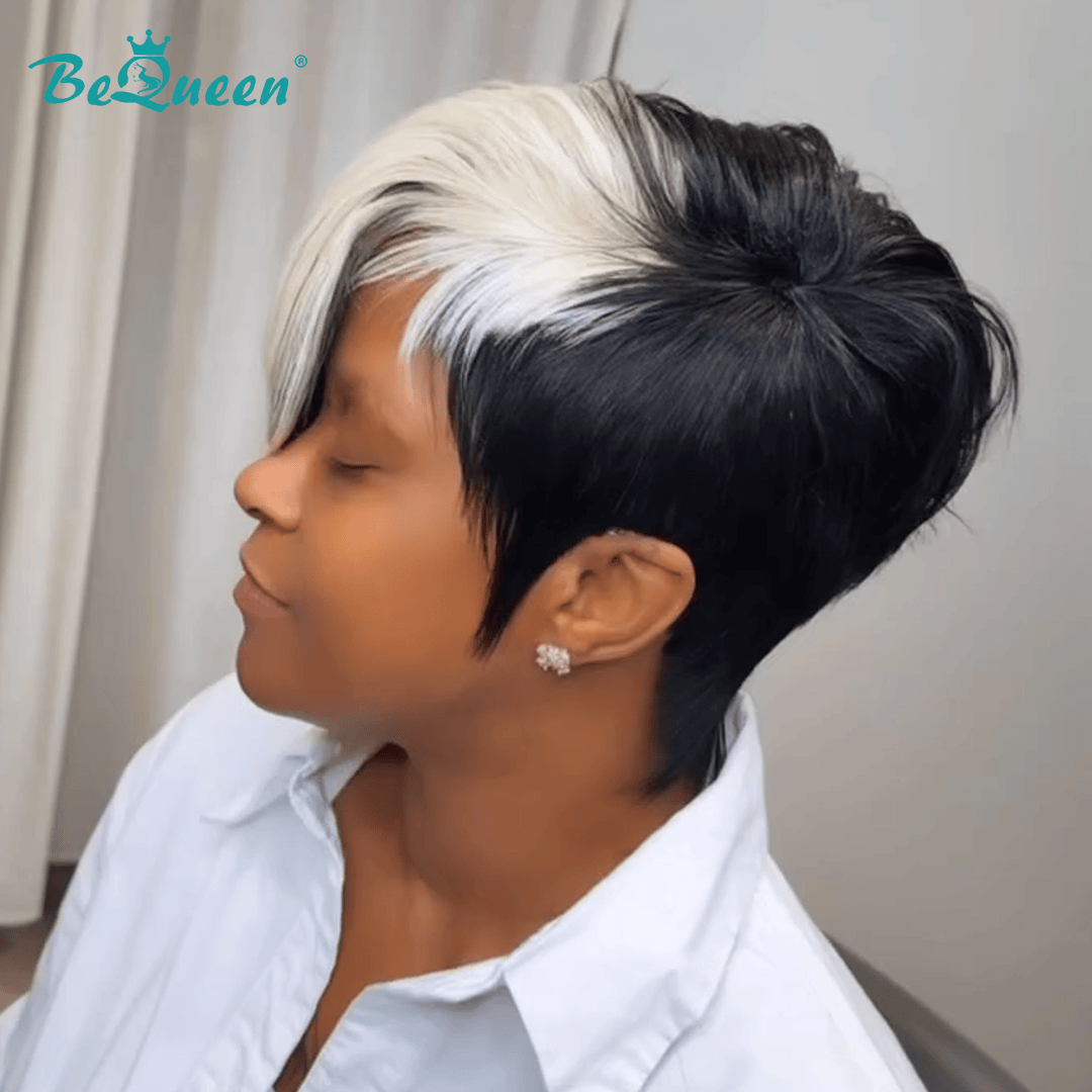 Bequeen Highlight White Special Made Pixie Wig – BeQueen Wig
