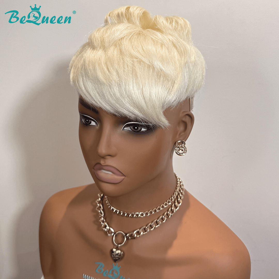 Bequeen Machine Made 613 Short Cut Topper – BeQueen Wig