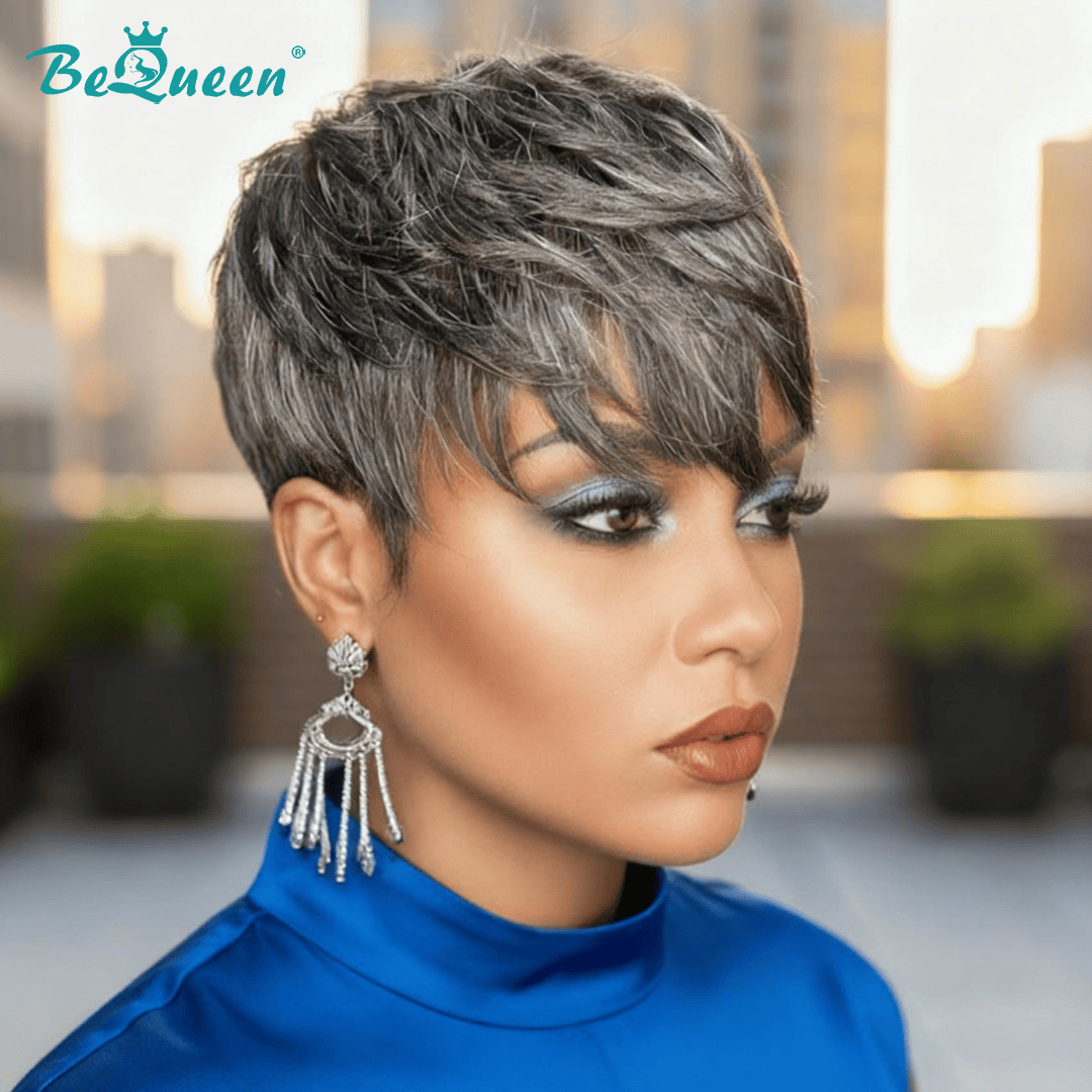 Bequeen Salt and Pepper Special Styled Topper – BeQueen Wig