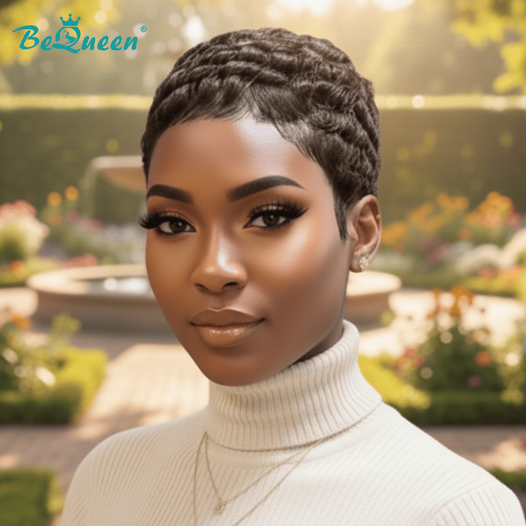 Bequeen Coffee Ash Wave Special Style Pixie Cut Wig – BeQueen Wig