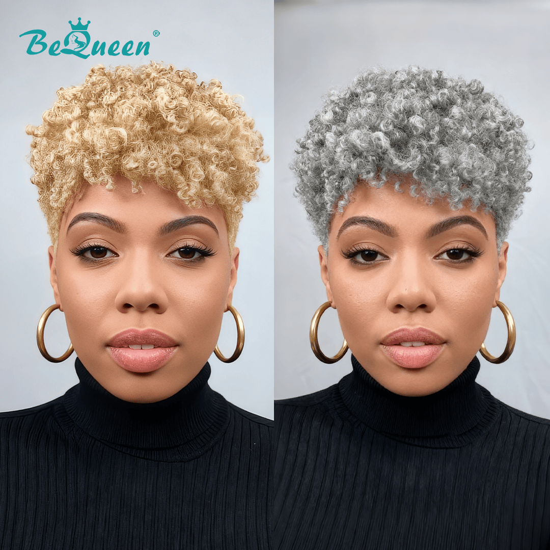 Bequeen Golden Curly Special Made Pixie Wig – BeQueen Wig