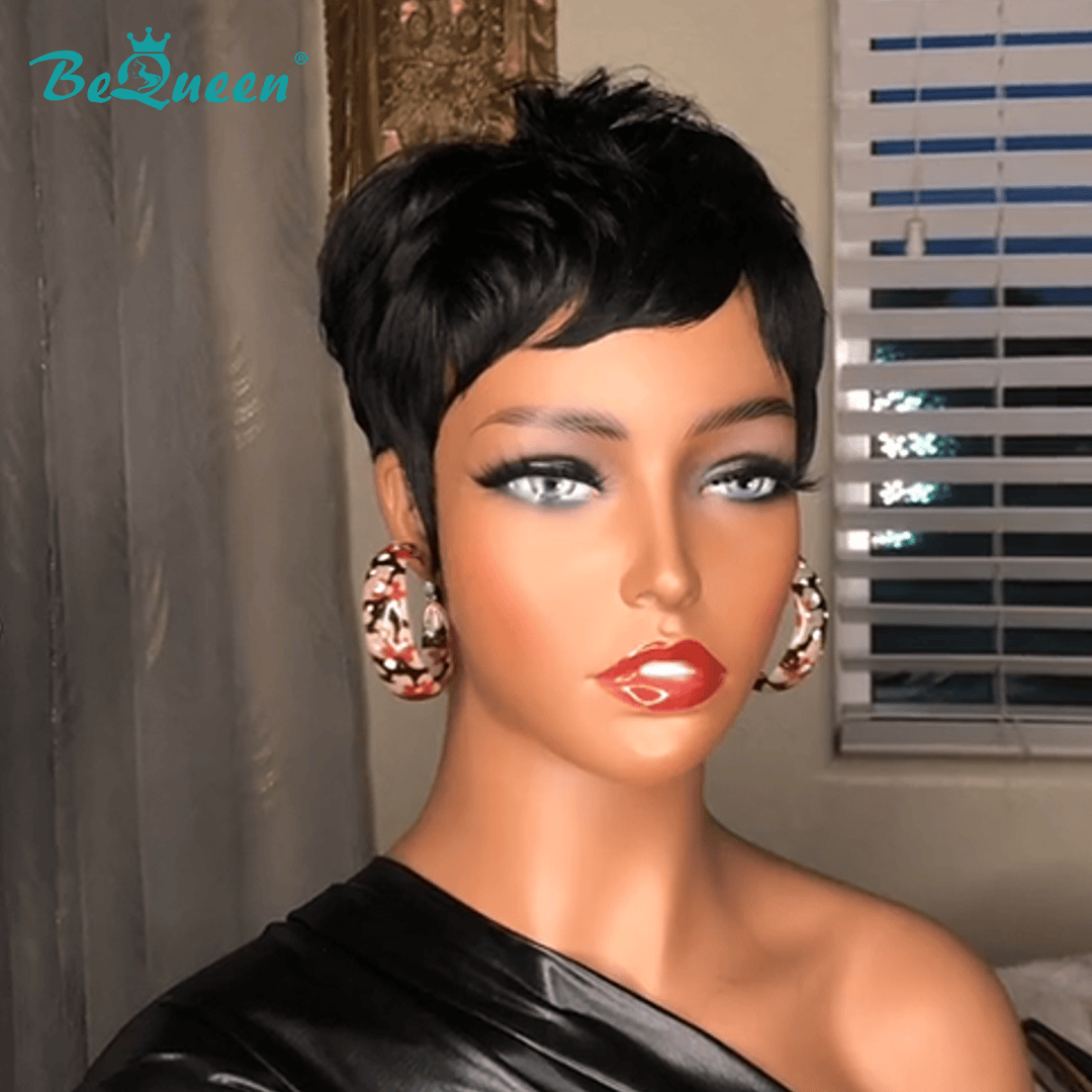 Bequeen Machine Made Fashion Short Cut Pixie Wig – BeQueen Wig