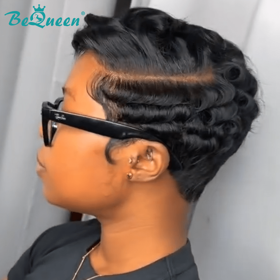 Bequeen Side Part Lace Short Pixie Cut Wig – BeQueen Wig